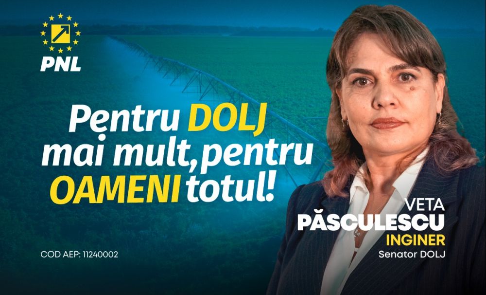 Veta Păsculescu, candidat PNL Dolj la Senat: Reabilitarea sistemului de irigații din Dolj, o ...